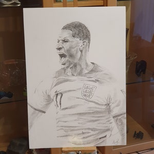 Marcus Rashford World Cup 2022 Drawing A3 - Etsy