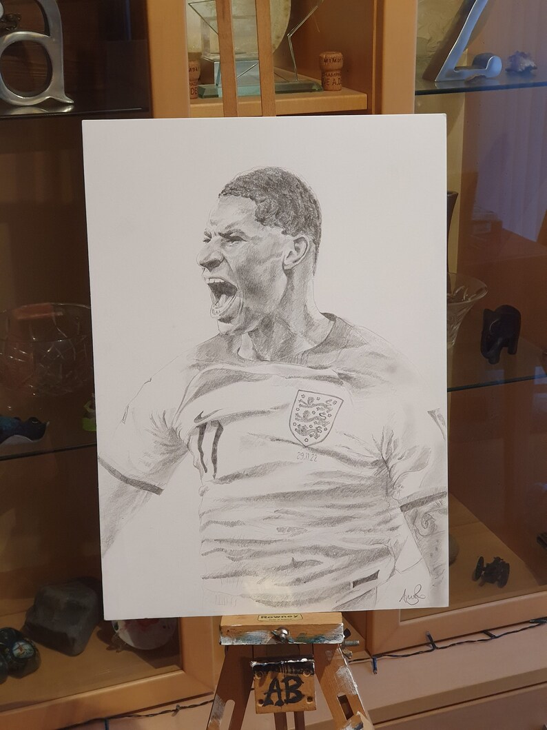 Marcus Rashford World Cup 2022 Drawing A3 - Etsy