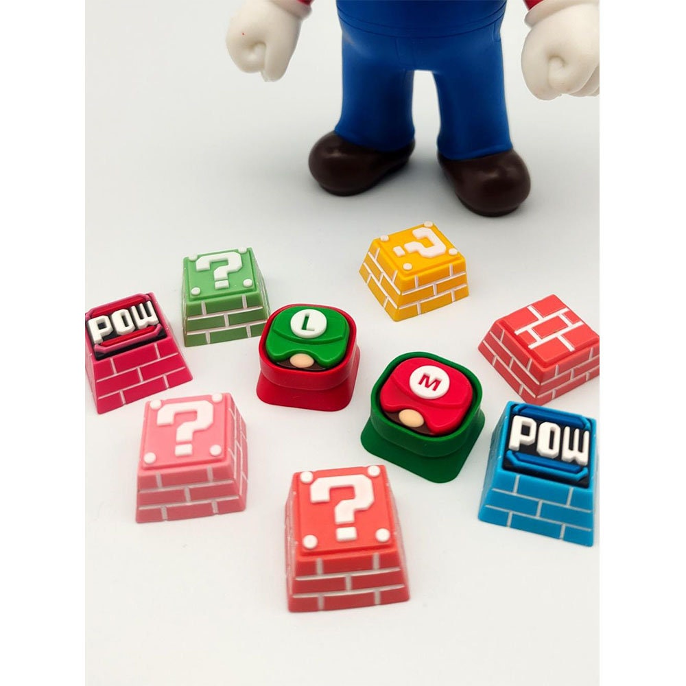 Mario Luigi Mechanical Keycaps Super Mario Gaming Keycaps MX - Etsy