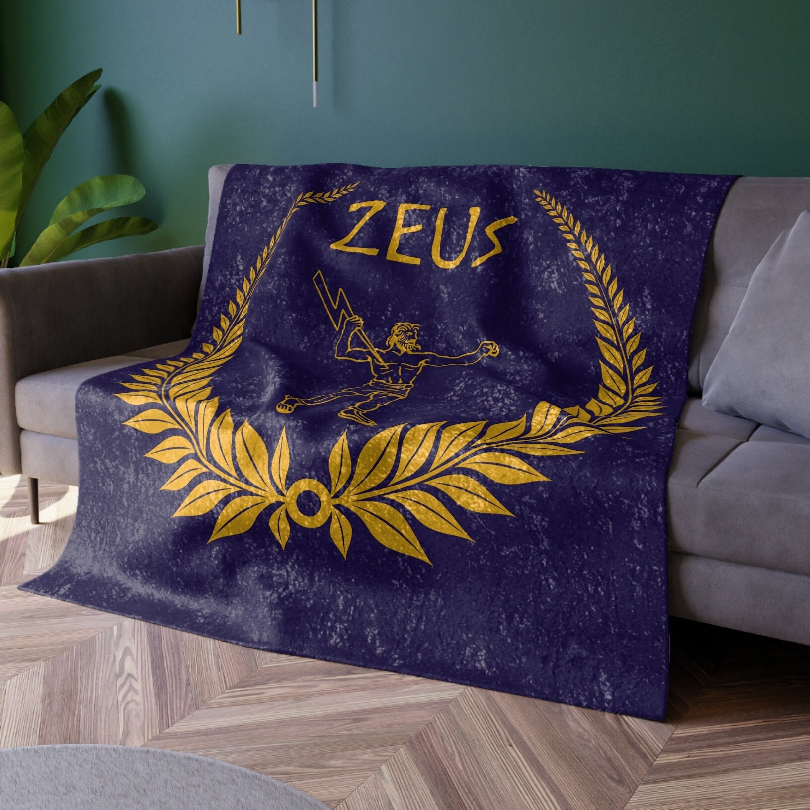 Ancient Greek God Zeus Blanket Crushed Velvet Blanket Greek Mythology ...