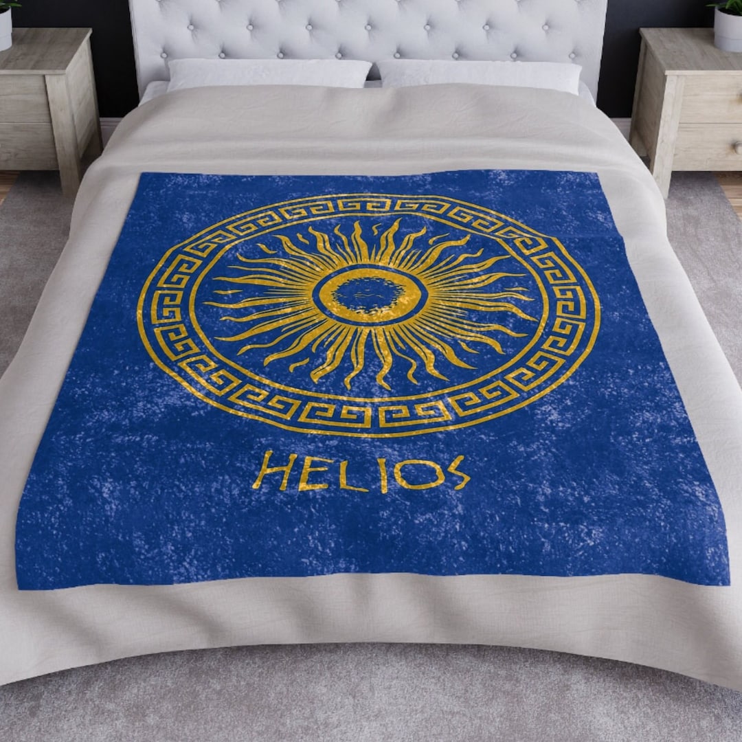 Ancient Greek God Helios Blanket | Crushed Velvet Blanket | Greek ...