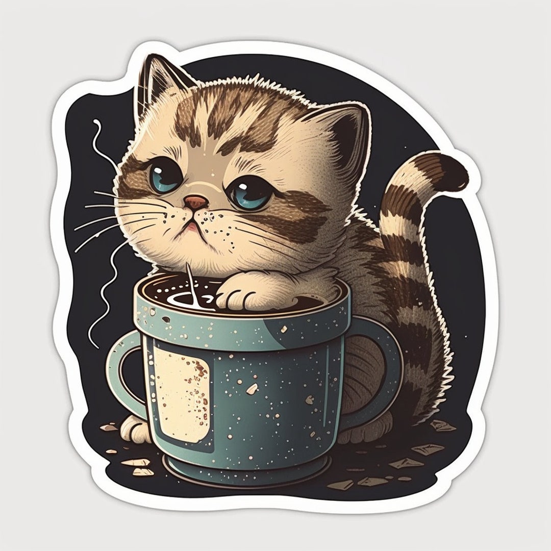 Dark Coffee Cat - Etsy