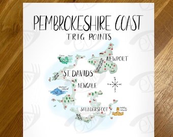 Snowdonia National Park Trig Point Map - Etsy UK
