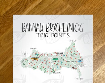 Snowdonia National Park Trig Point Map - Etsy UK