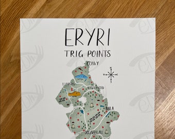 Snowdonia National Park Trig Point Map - Etsy UK