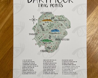 Snowdonia National Park Trig Point Map - Etsy