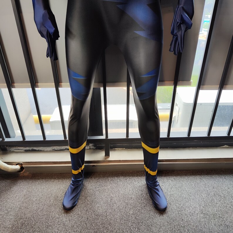 Teen Titans Static Shock Costume Cosplay Suit Future Shock Bodysuit for ...