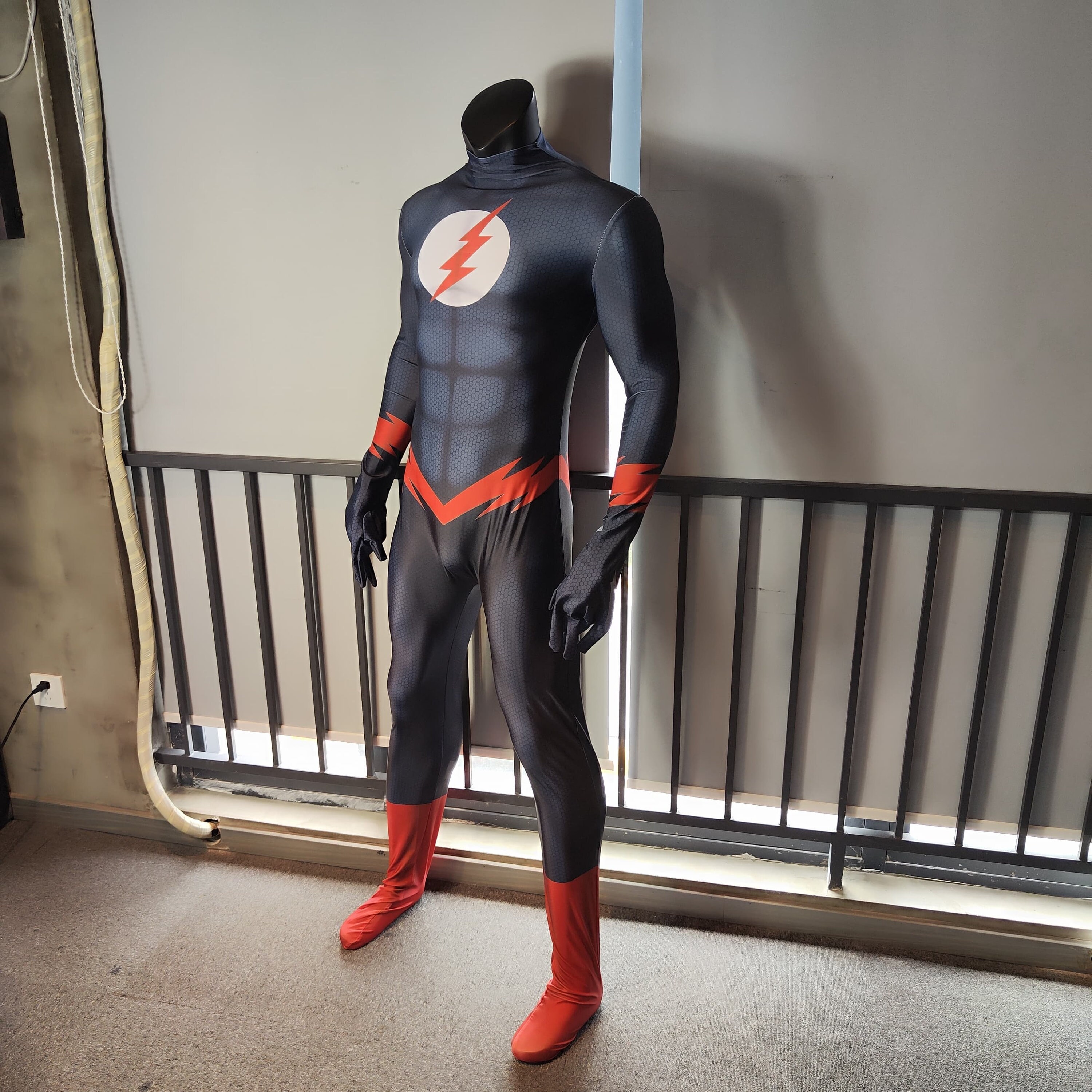 Black Flash Bodysuit Costume Cosplay Suit Barry Allen for Adult Kids - Etsy