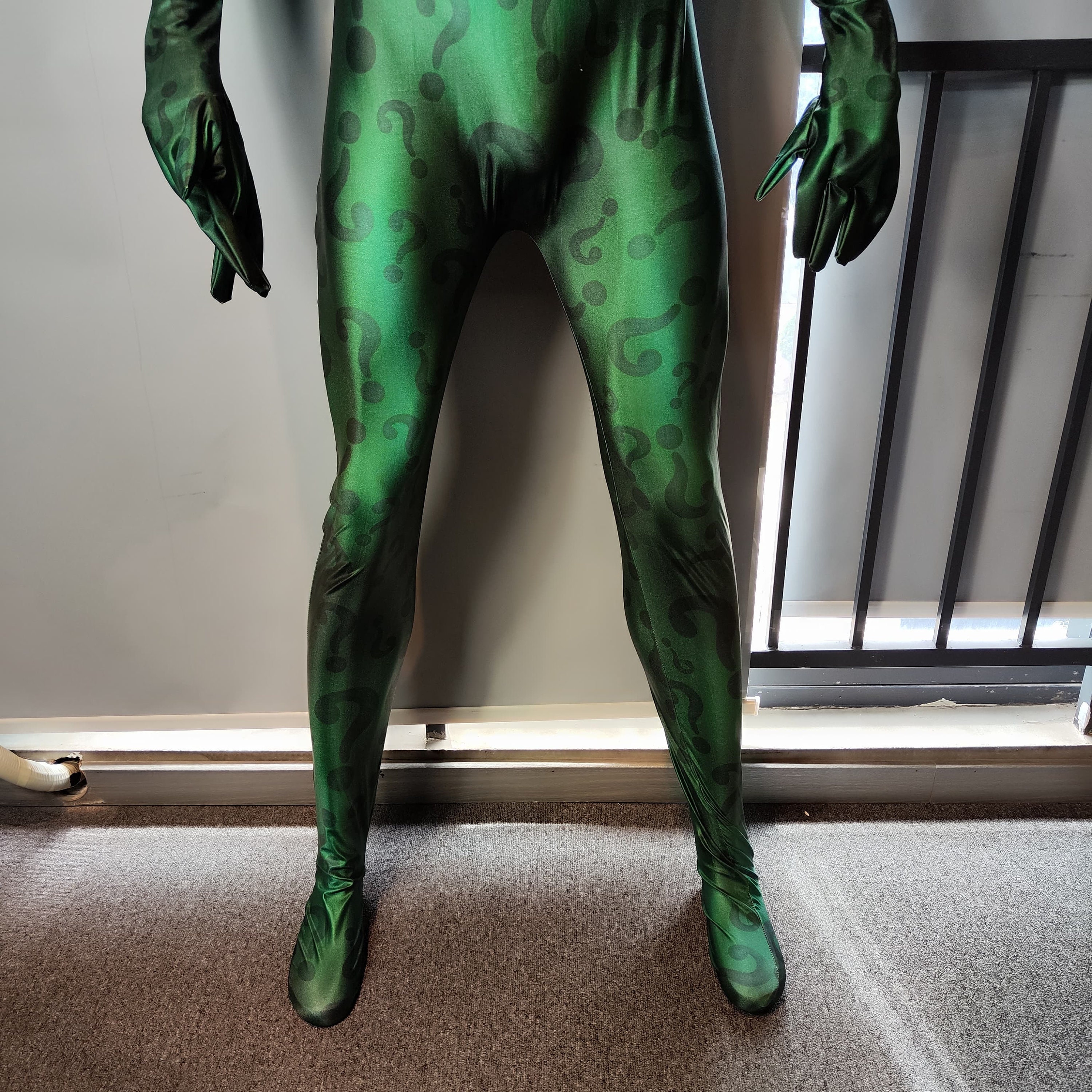 Batman the Riddler Suit Bodysuit Costume Cosplay for Adult Kids - Etsy