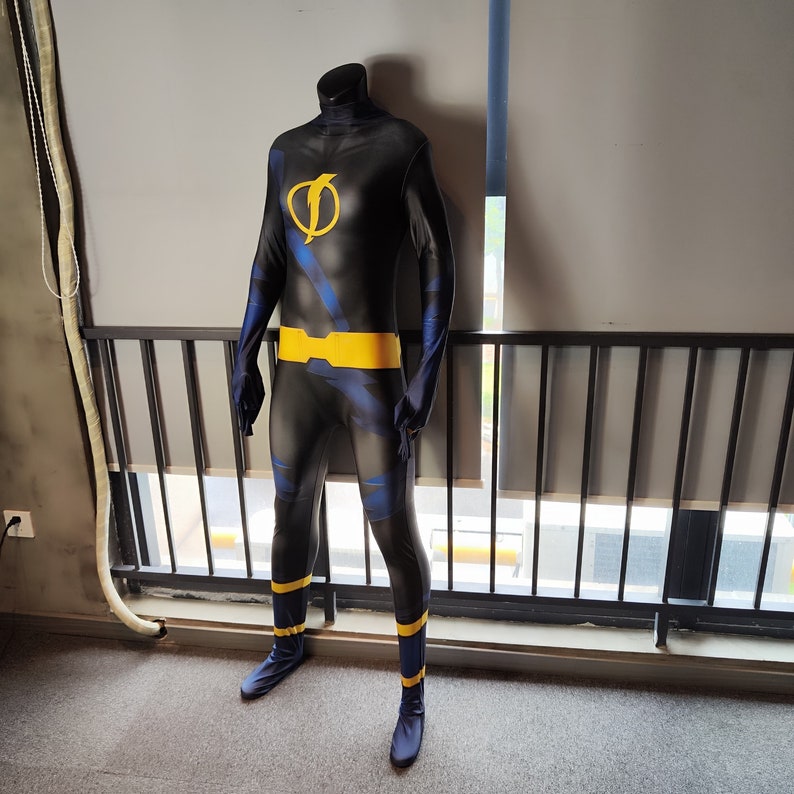 Teen Titans Static Shock Costume Cosplay Suit Future Shock Bodysuit for ...