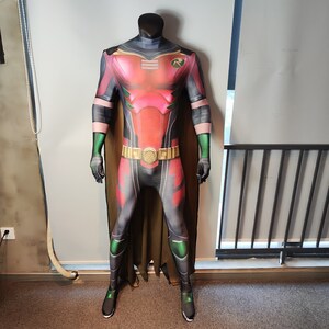 Titans Robin Costume Cosplay Suit Bodysuit With Cloak for Adult Kids - Etsy