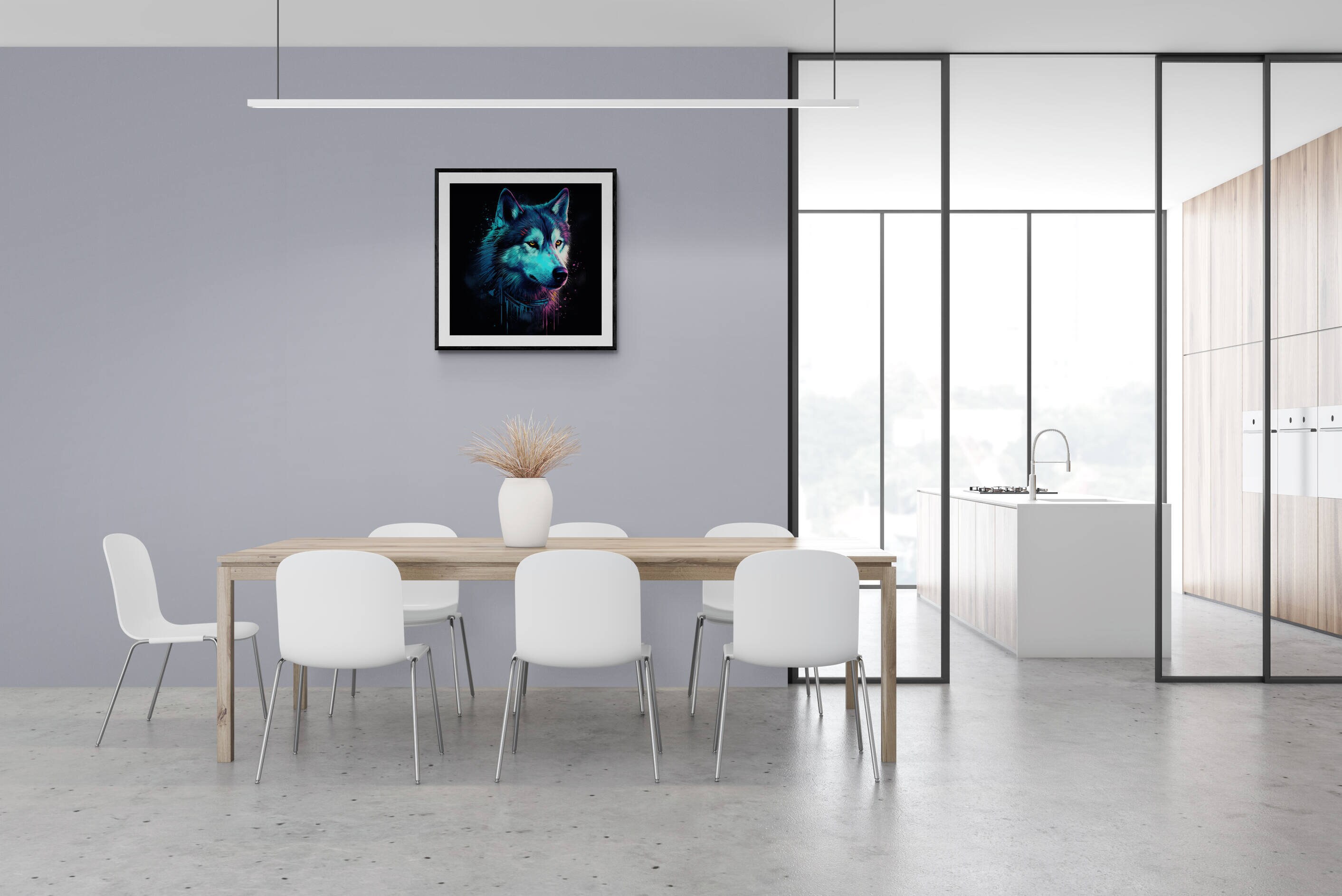 Husky Portrait, Drippy Husky, Husky Pet Portrait, Husky Poster, Husky ...