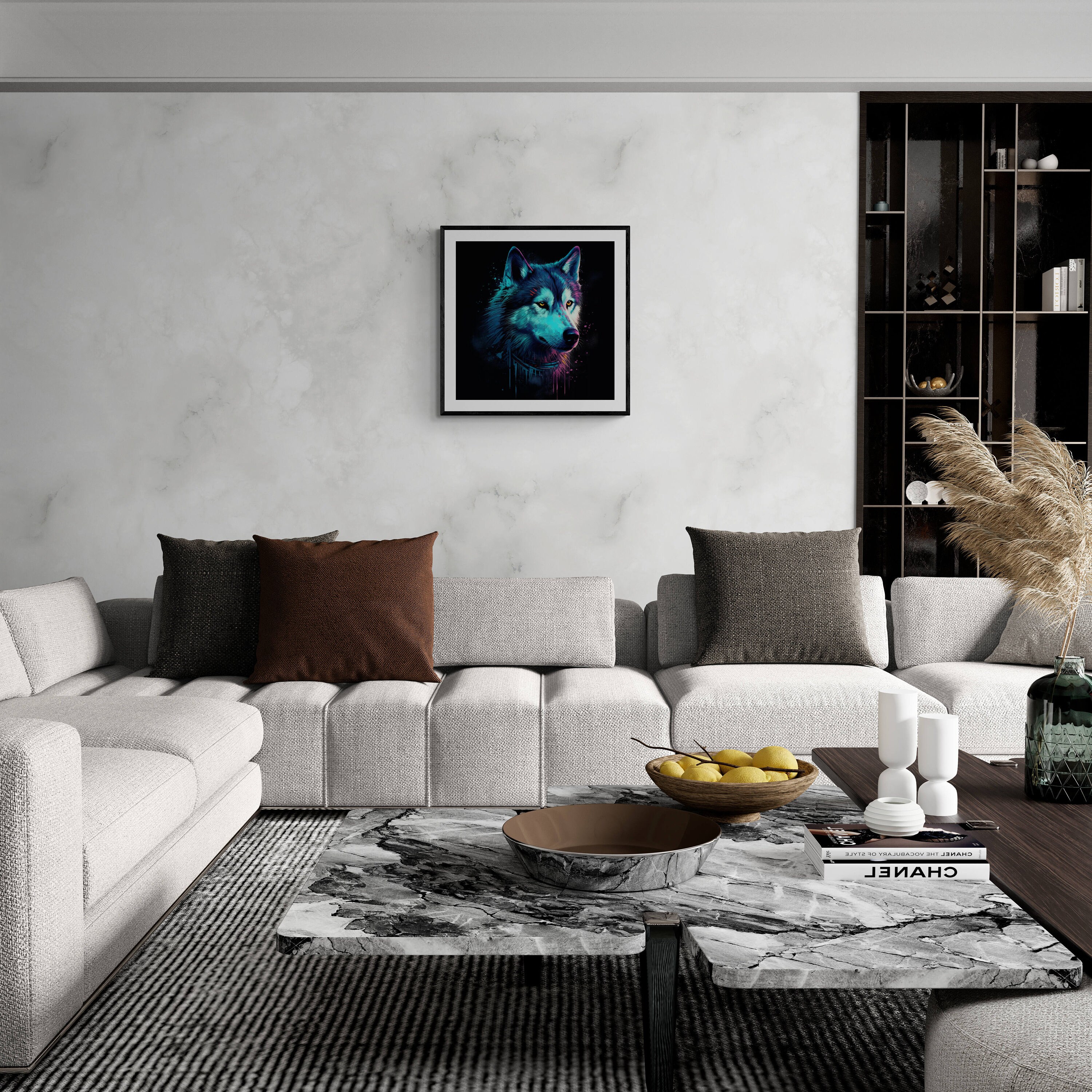 Husky Portrait, Drippy Husky, Husky Pet Portrait, Husky Poster, Husky ...