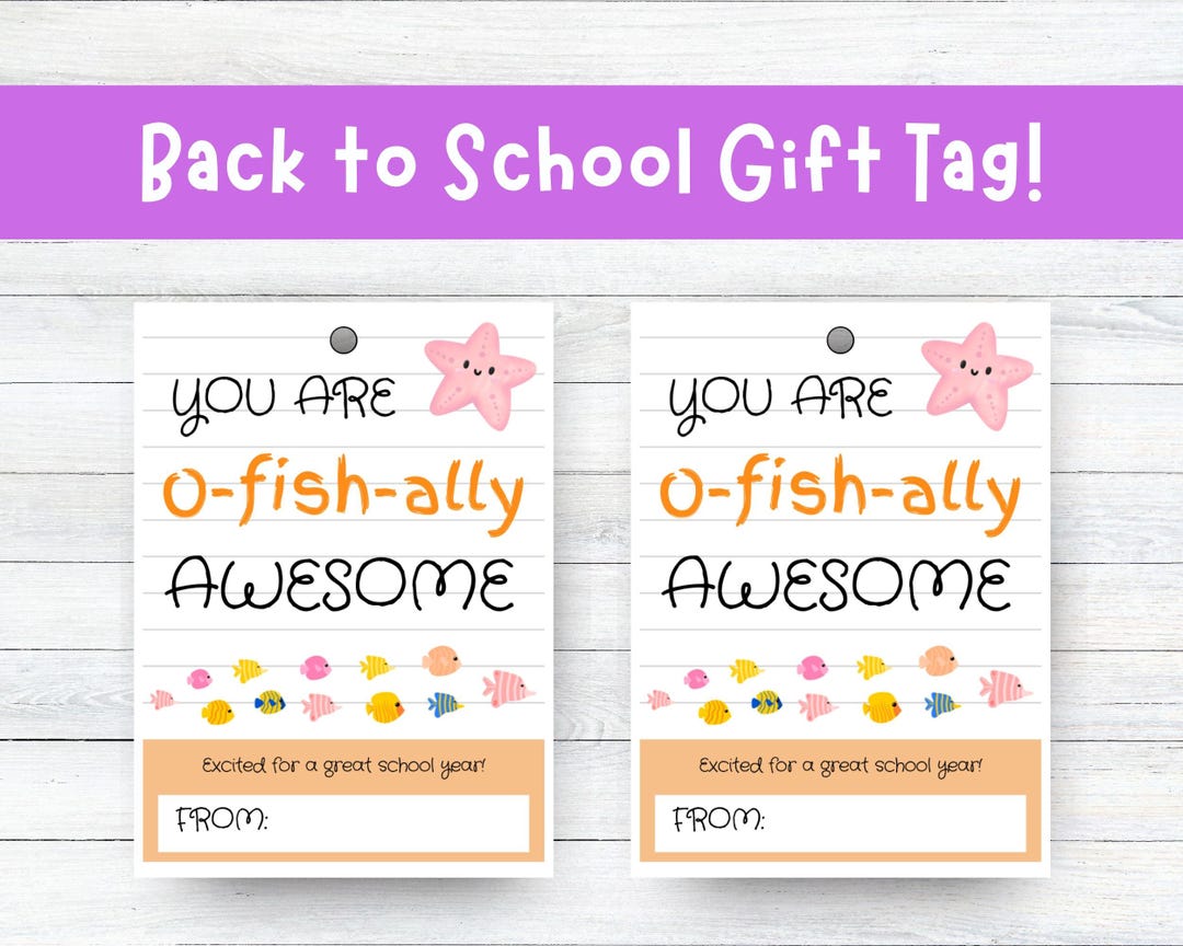 You Are O-fish-ally Awesome Tag, Digital First Day of School Tag ...