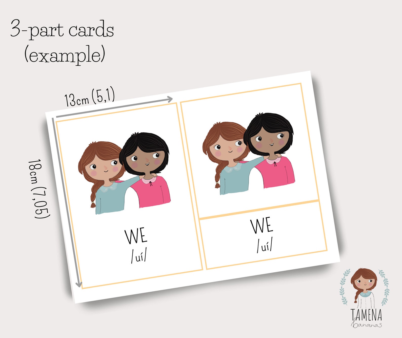 English Subject Pronoun Flashcards for Learning English - Etsy