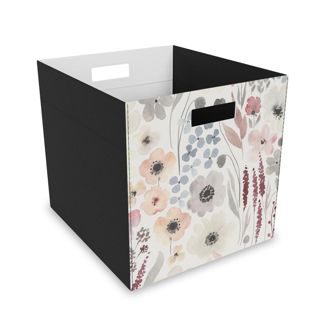 Unique Floral Sturdy Storage Box, Beautiful Flower Pattern Practical ...