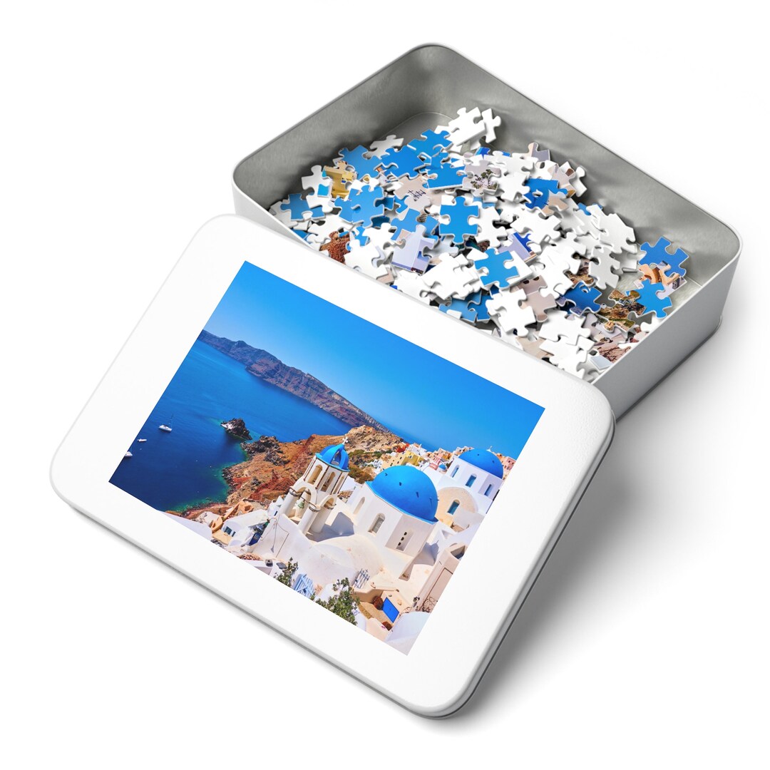 Unique Santorini Greece Jigsaw Puzzle, Modern Family Games, Creative ...
