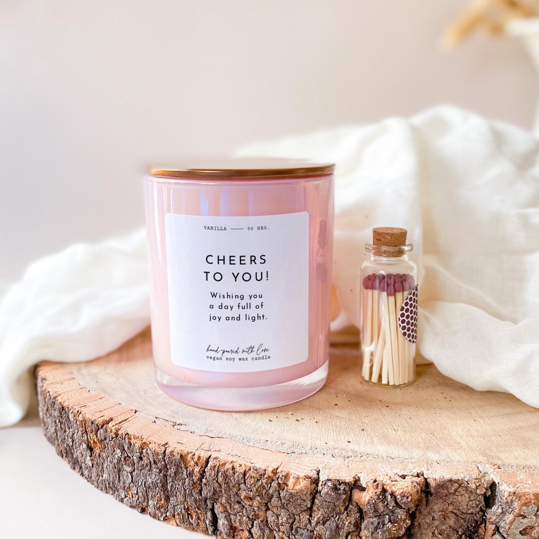 Cheers to You Scented Candle With Metal Lid Birthday Anniversary ...