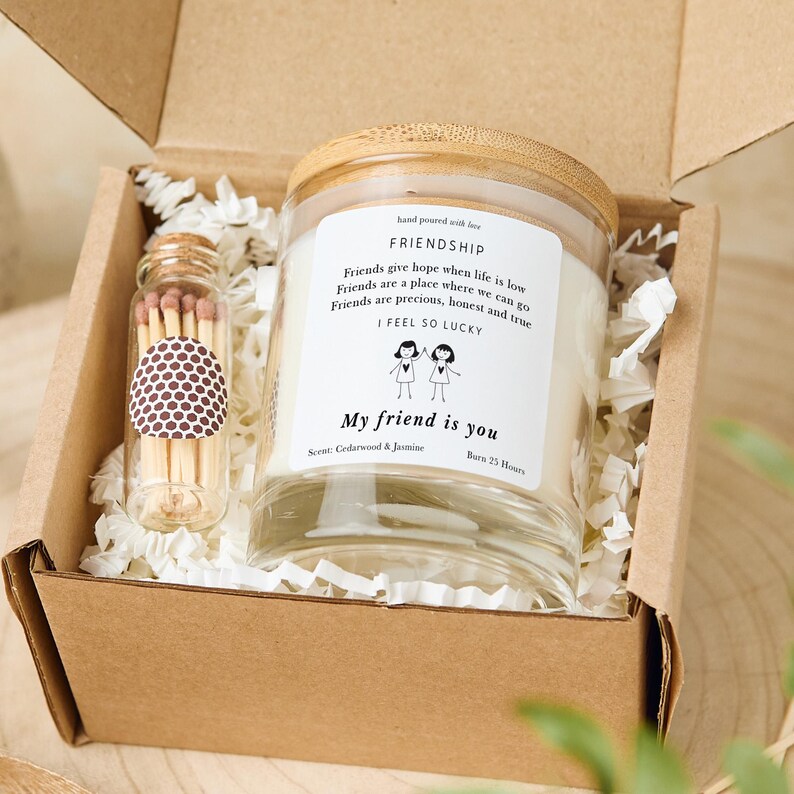 Candle Gift for Friendship - Best Friend Birthday or Christmas Keepsake ...