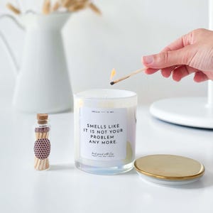 Smells Like It's Not Your Problem Anymore Scented Candle With Metal Lid ...