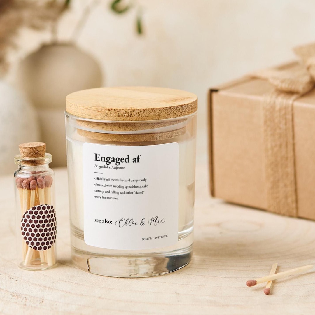 Newly Engaged Candle Gift Funny Engagement Definition Keepsake for ...