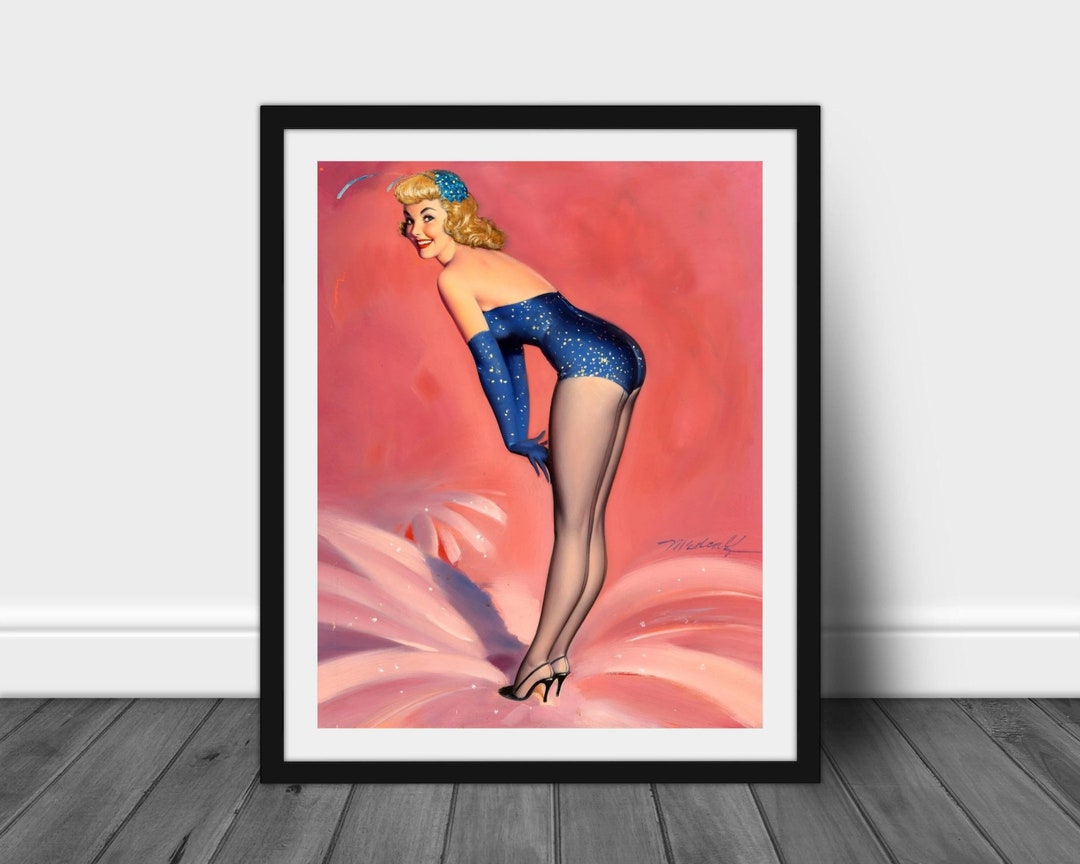 Set Of 38 Bill Medcalf Pin Up Posters Vintage American Pin Up Posters