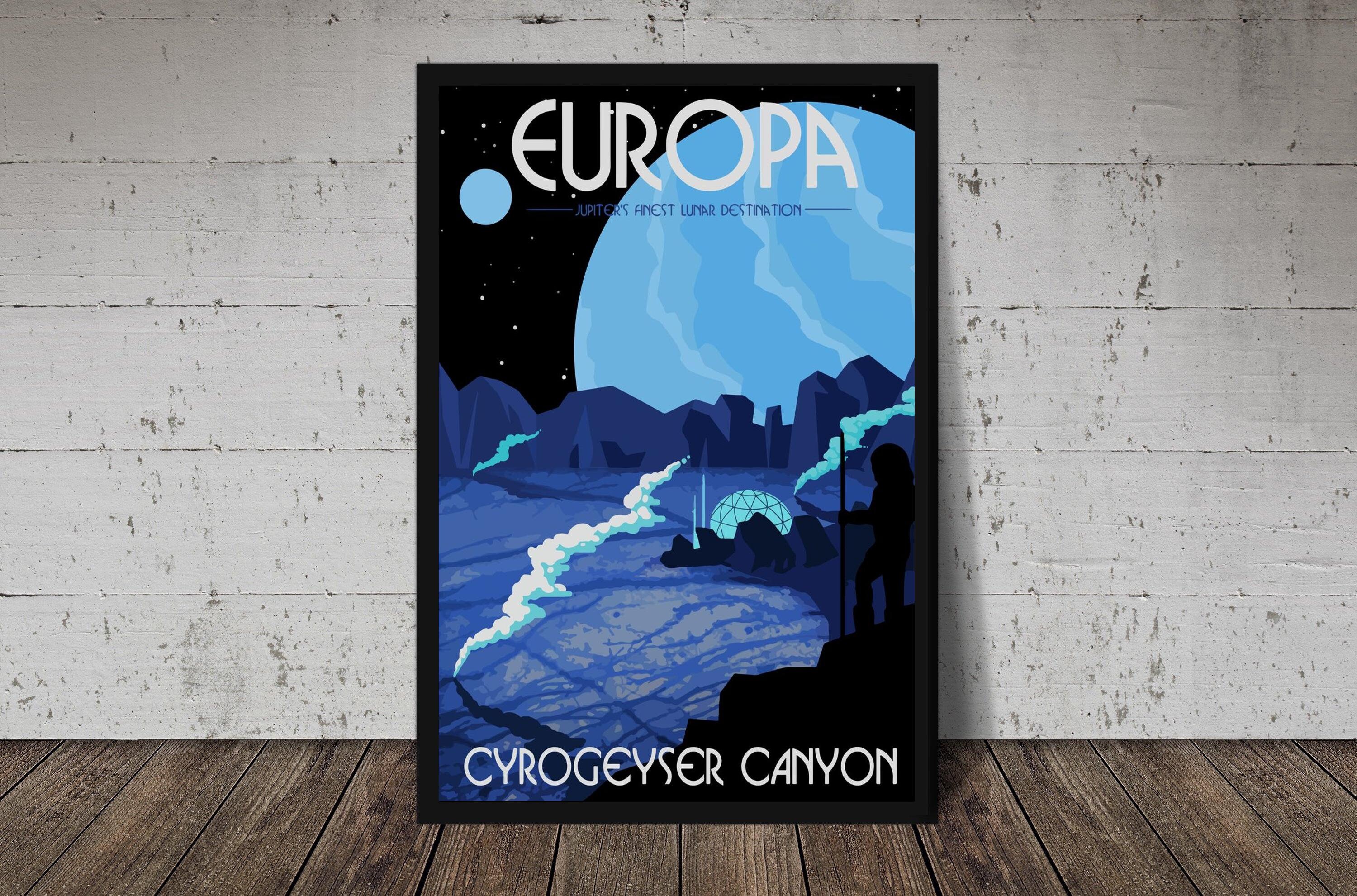 Set of 32 Retro Space Travel Exploration Posters Kids Gallery Wall ...