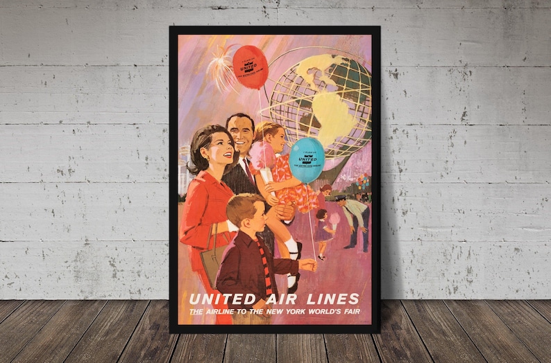 Set of 41 United Airlines Travel Posters 1950-1970 Vintage Advertising ...