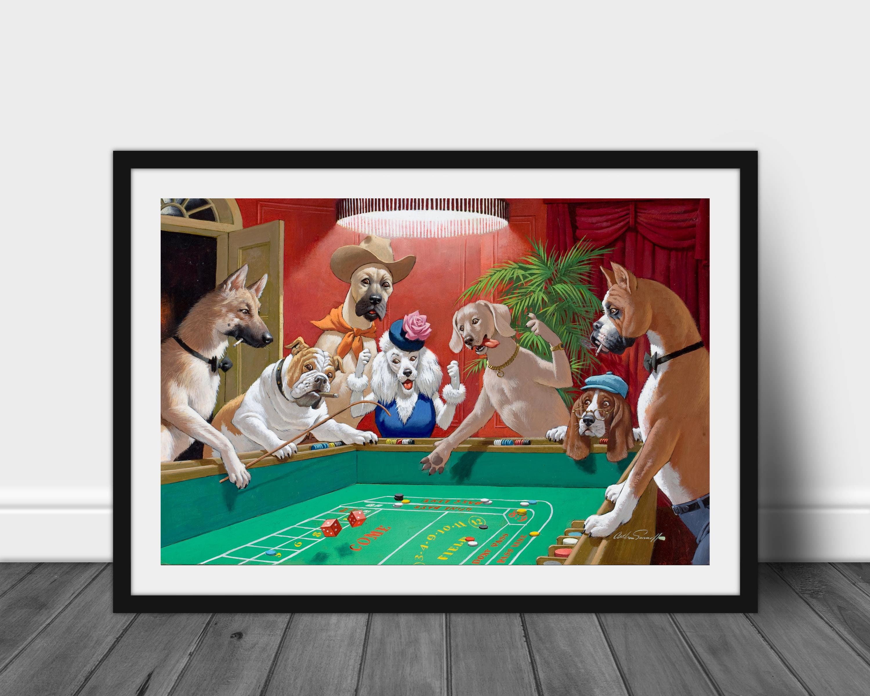 Set of 10 Dogs Playing Posters by Arthur Saron Sarnoff Vintage American ... Set of 10 Dogs Playing Posters by Arthur Saron Sarnoff Vintage American ...