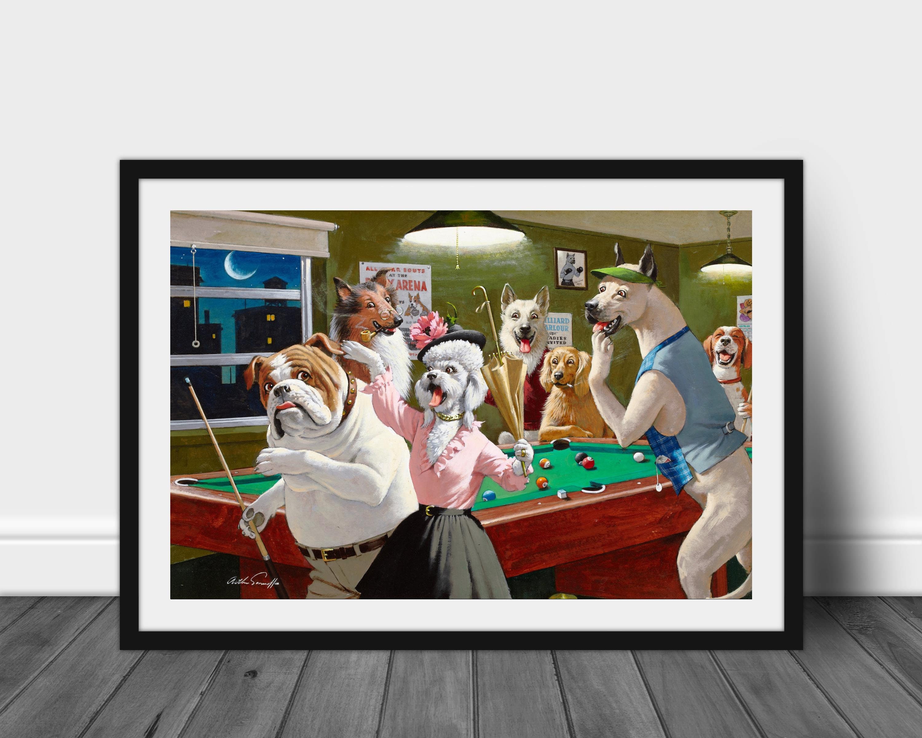 Set of 10 Dogs Playing Posters by Arthur Saron Sarnoff Vintage American ... Set of 10 Dogs Playing Posters by Arthur Saron Sarnoff Vintage American ...