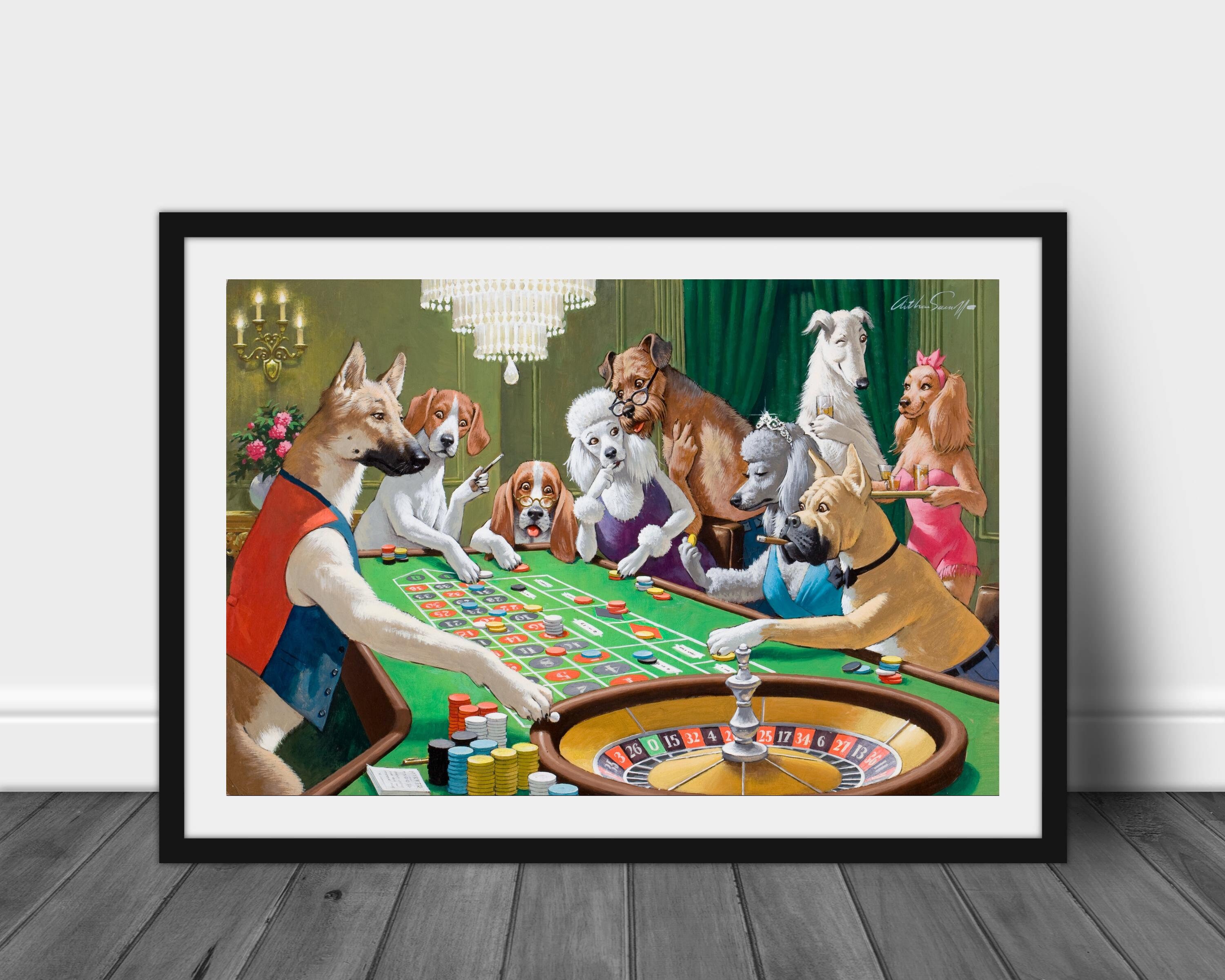 Set of 10 Dogs Playing Posters by Arthur Saron Sarnoff Vintage American ... Set of 10 Dogs Playing Posters by Arthur Saron Sarnoff Vintage American ...