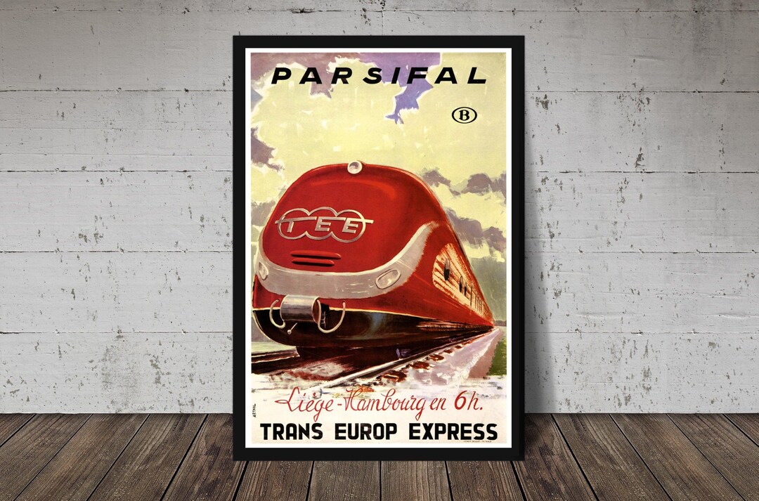 Set of 23 Trans Europ Express TEE Train Advertising Posters Railways ...