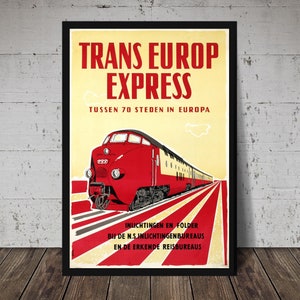 Set of 23 Trans Europ Express TEE Train Advertising Posters Railways ...