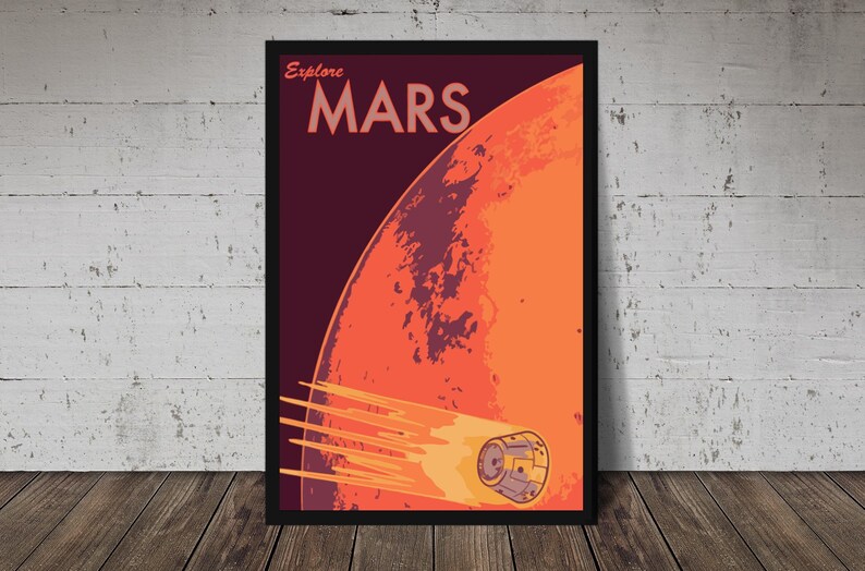 Set of 32 Retro Space Travel Exploration Posters Kids Gallery Wall ...