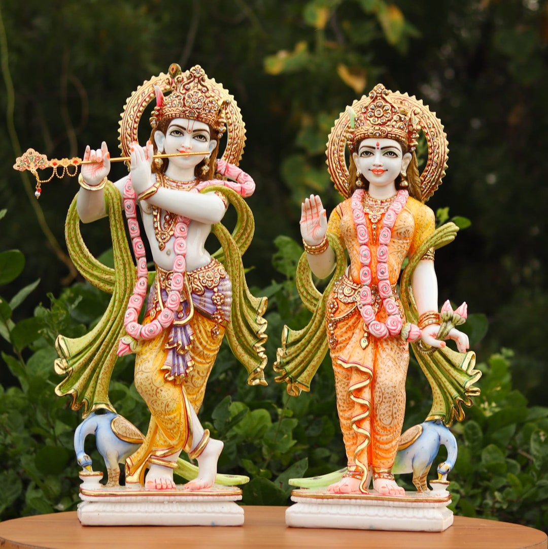 Radha Krishna Statue Radhika Madhav Deity Gopal Gopi Sculpture Hindu ...