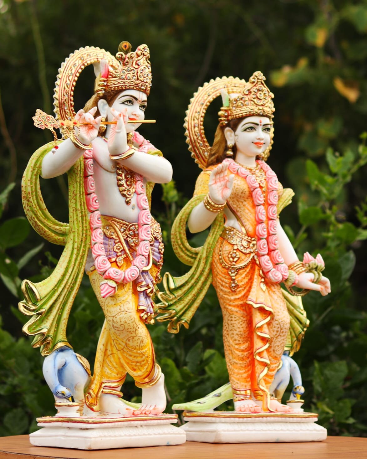 Radha Krishna Statue Radhika Madhav Deity Gopal Gopi Sculpture Hindu ...