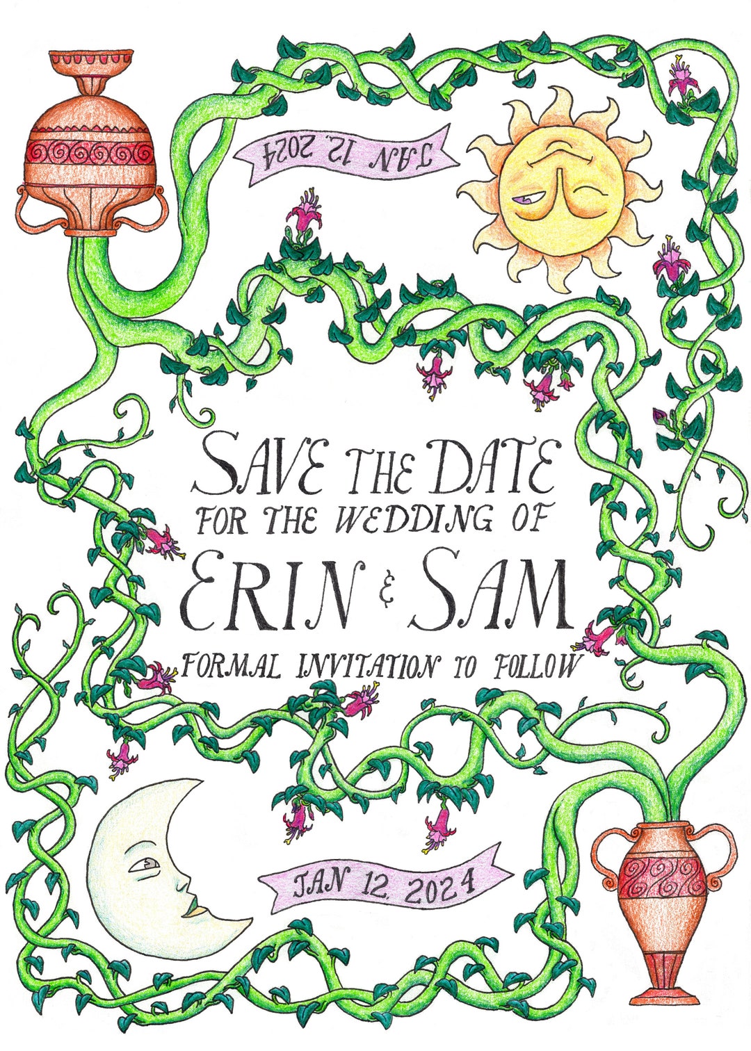 Customizable Save-the-date Template - Etsy
