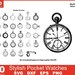 30 Original Pocket Watch Designs SVG, DXF, PNG, Cut File for Cricut ...