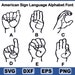 American Sign Language Alphabet Font SVG, PNG, Hand Gesture Font, ASL ...