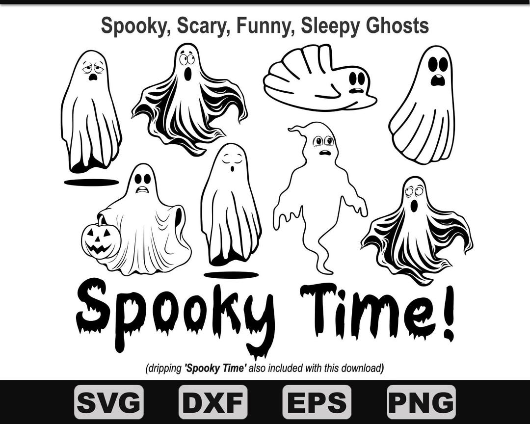 Halloween Ghosts Svg, Friendly Ghosts Svg, Spooky Ghosts Svg, Ghost Svg ...