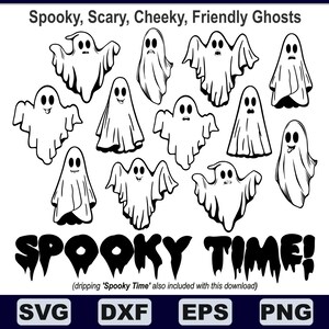 Ghosts Svg, Halloween Ghosts Svg, Spooky Ghosts Svg, Ghost Bundle Svg ...