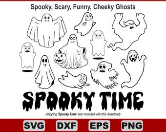 Halloween Ghosts Svg, Friendly Ghosts Svg, Spooky Ghosts Svg, Ghost Svg ...