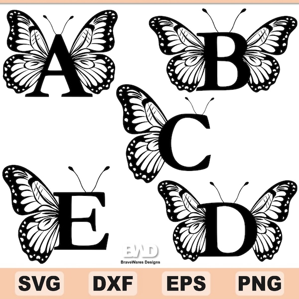 Butterfly Monogram - Etsy