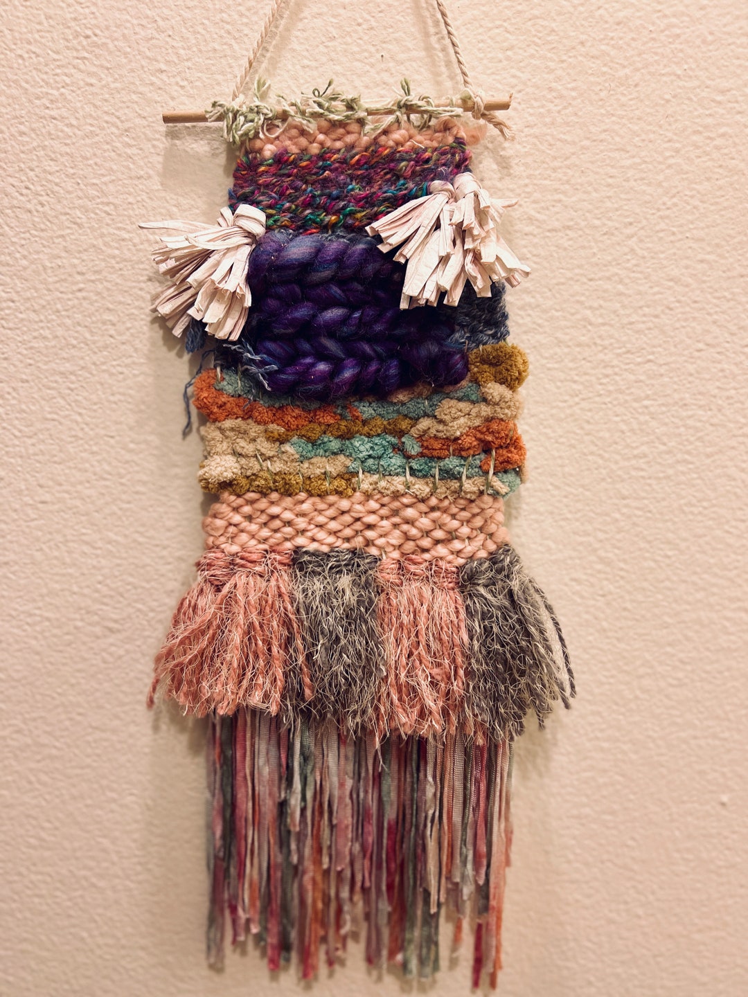 Woven Wall Hanging, Boho Wall Decor, Handmade Gift - Etsy