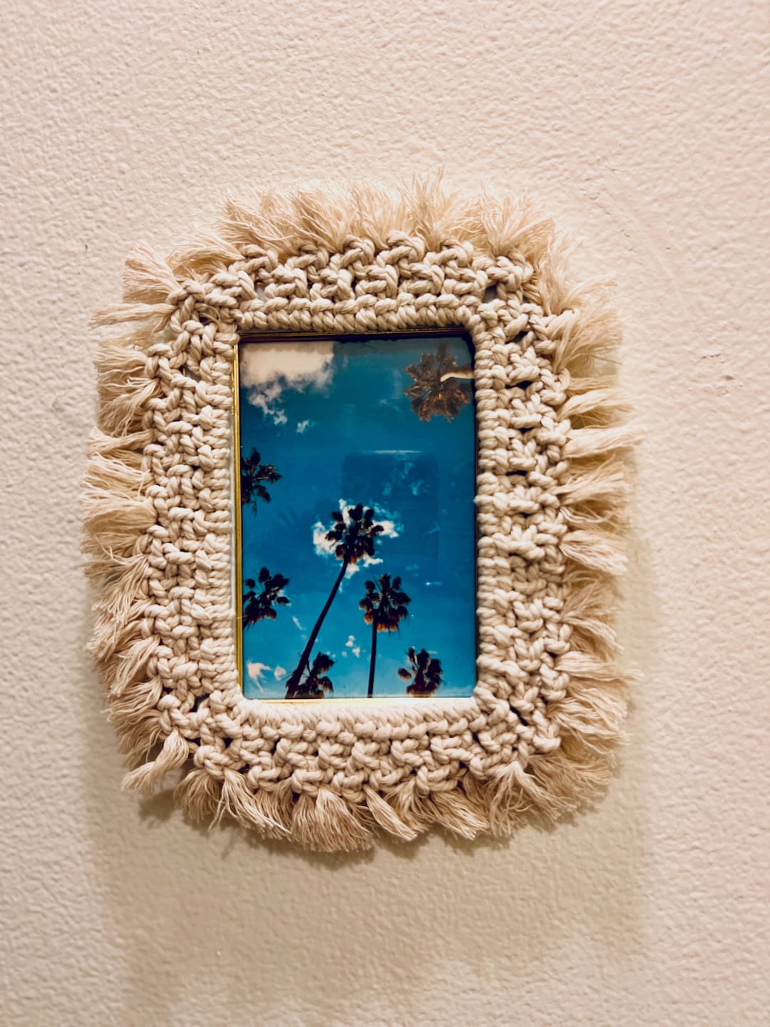 Picture Frame Gift for Friend Macrame Picture Frame Modern Macrame ...