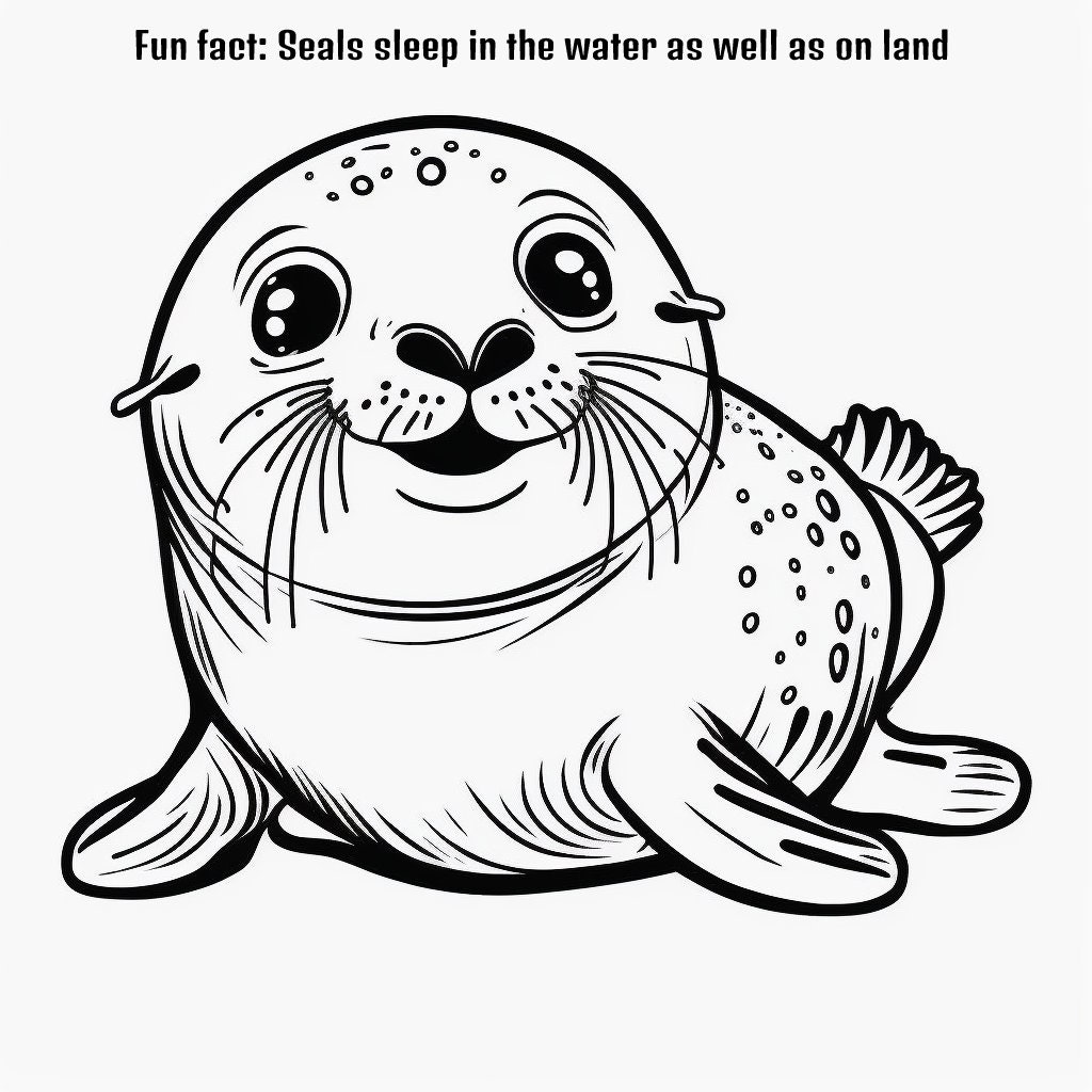 Educational Printable Sea Animals Coloring Book - Etsy