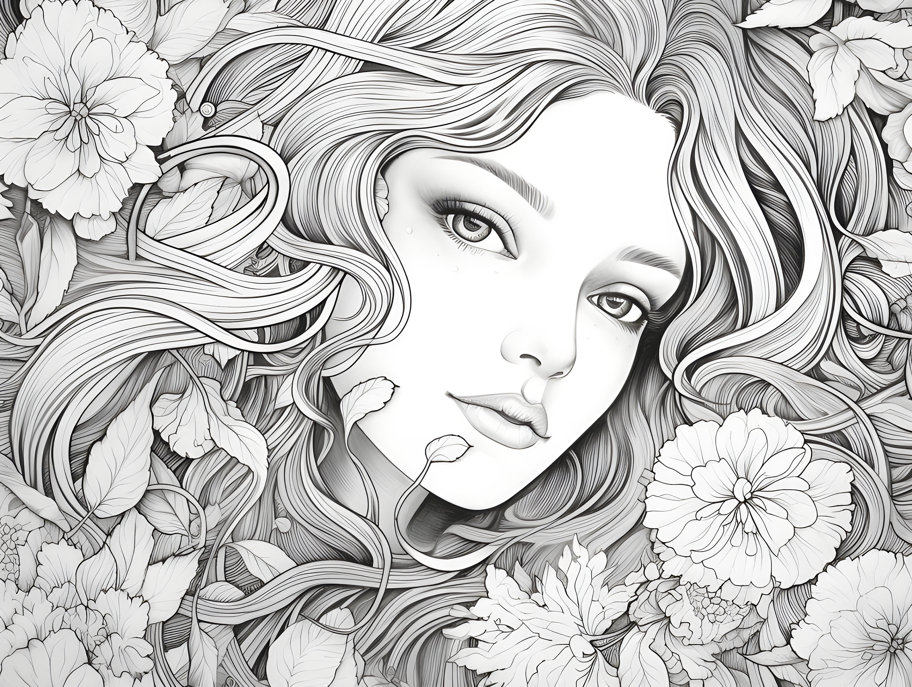 20 Coloring Pages Therapeutic Feminine Empowerment Beauty - Etsy