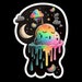 Cute Acid Trip Moon: Enchanting Galaxy Art Sticker Pack - Etsy