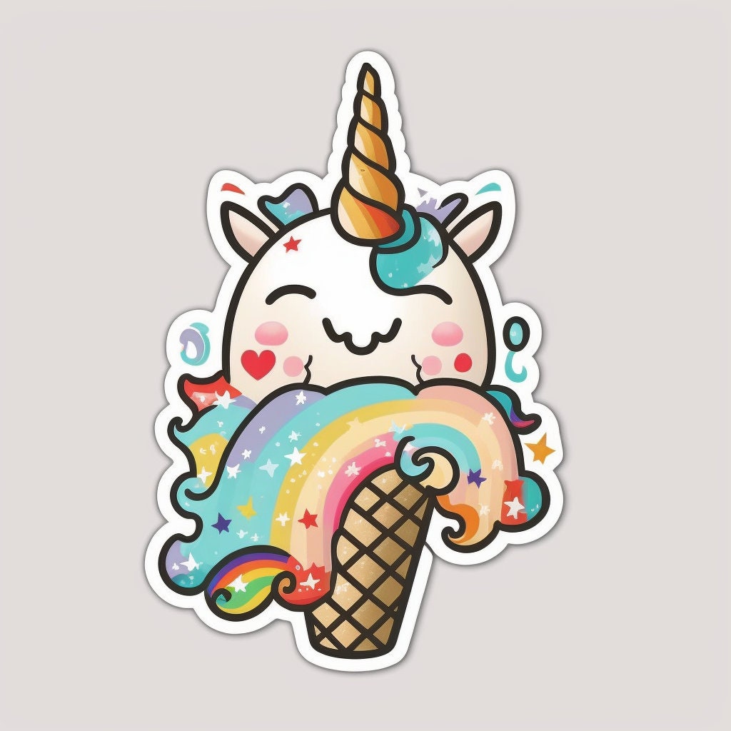 Kawaii Ice Cream Sticker Pack - Etsy