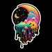 Cute Acid Trip Moon: Enchanting Galaxy Art Sticker Pack - Etsy